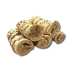 Top Dog Chews – 6” Buffalo Beef Cheek Rolls with Bully Dust Sprinkles, 5 Pack, Long Lasting Dog Bones for Aggressive Chewers, Rawhide Free Dog Treats