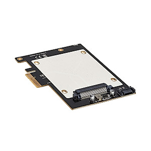 Tripp Lite U.2 to PCIe Adapter for 2.5″ NVMe U.2 SSD, SFF-8639, PCI Express Card, Supports U.2 SSDs and SATA I/II/III SSDs & HDDs, Backward Compatible with PCIe 2.0 & 1.0, 1-Year Warranty (PCE-U2-PX4)