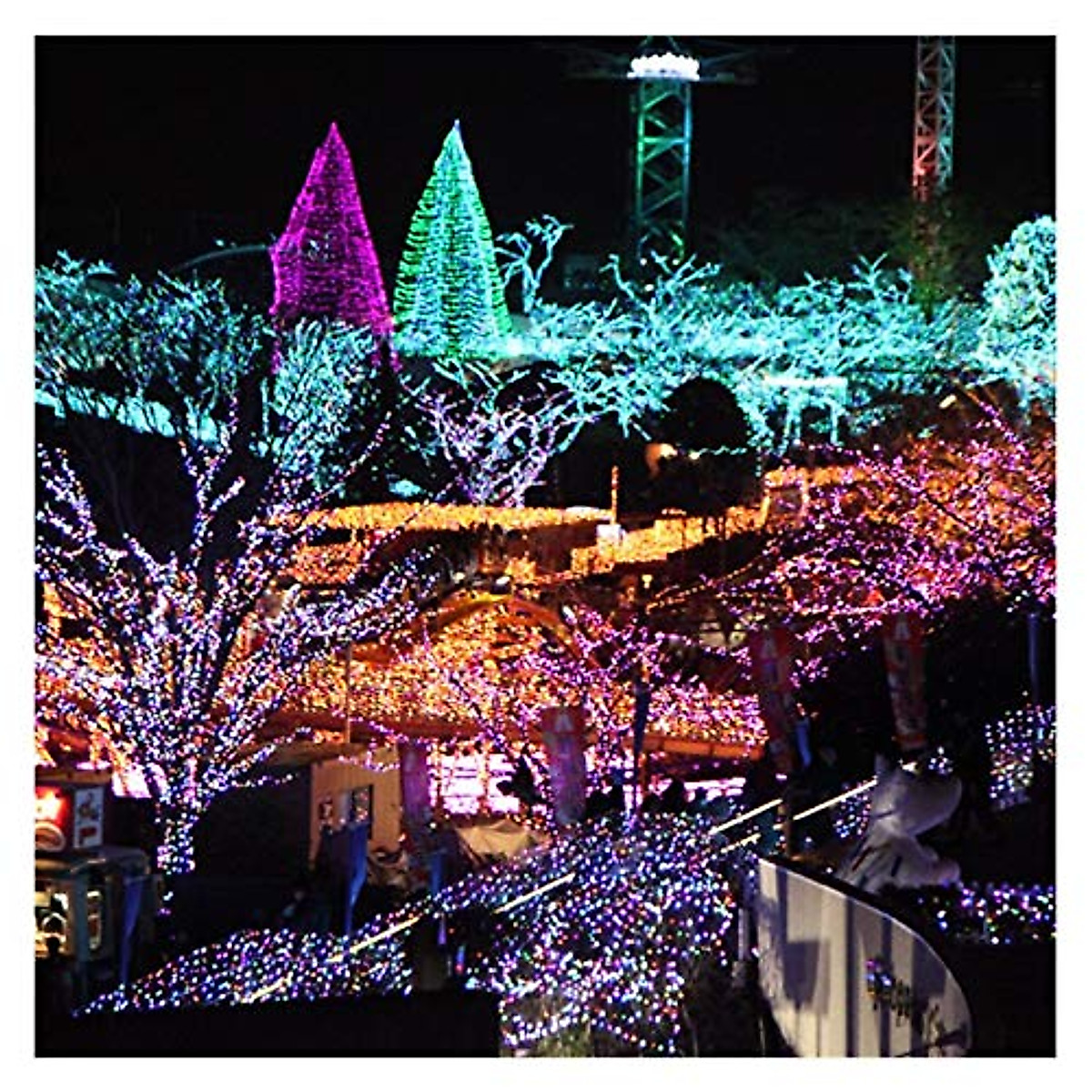 ZSMPY Fairy Lights Solar LED Fairy String Lights Outdoor, (100 LED~500 LED 8 Modes) 12m Copper Wire Solar Garden Lights Waterproof for Halloween Christmas Tree Garden Home Wedding Party Rope Lights