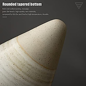 LEPAYU Japanese Ceramic Mug,Creative Ceramic Coffee Cups with Base Funnel Milk Cup Elegant Ceramic Tea Mugs Fashion Water Bottle for Home Picnic Office (White)