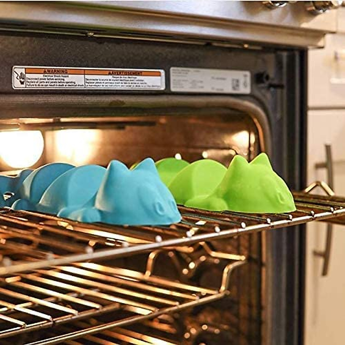 Jarratt Industries Fiesta Taco Holder TacoCat Stand Up Holders, Perfect Plate Stand for Soft and Hard Shell Tacos, Use for Taco Tuesdays and Taco Bar, Microwave and Oven Safe, Green