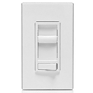 Leviton 6674-P0W SureSlide Universal 150-Watt LED and CFL/600-Watt Incandescent Dimmer, White (3 Pack)