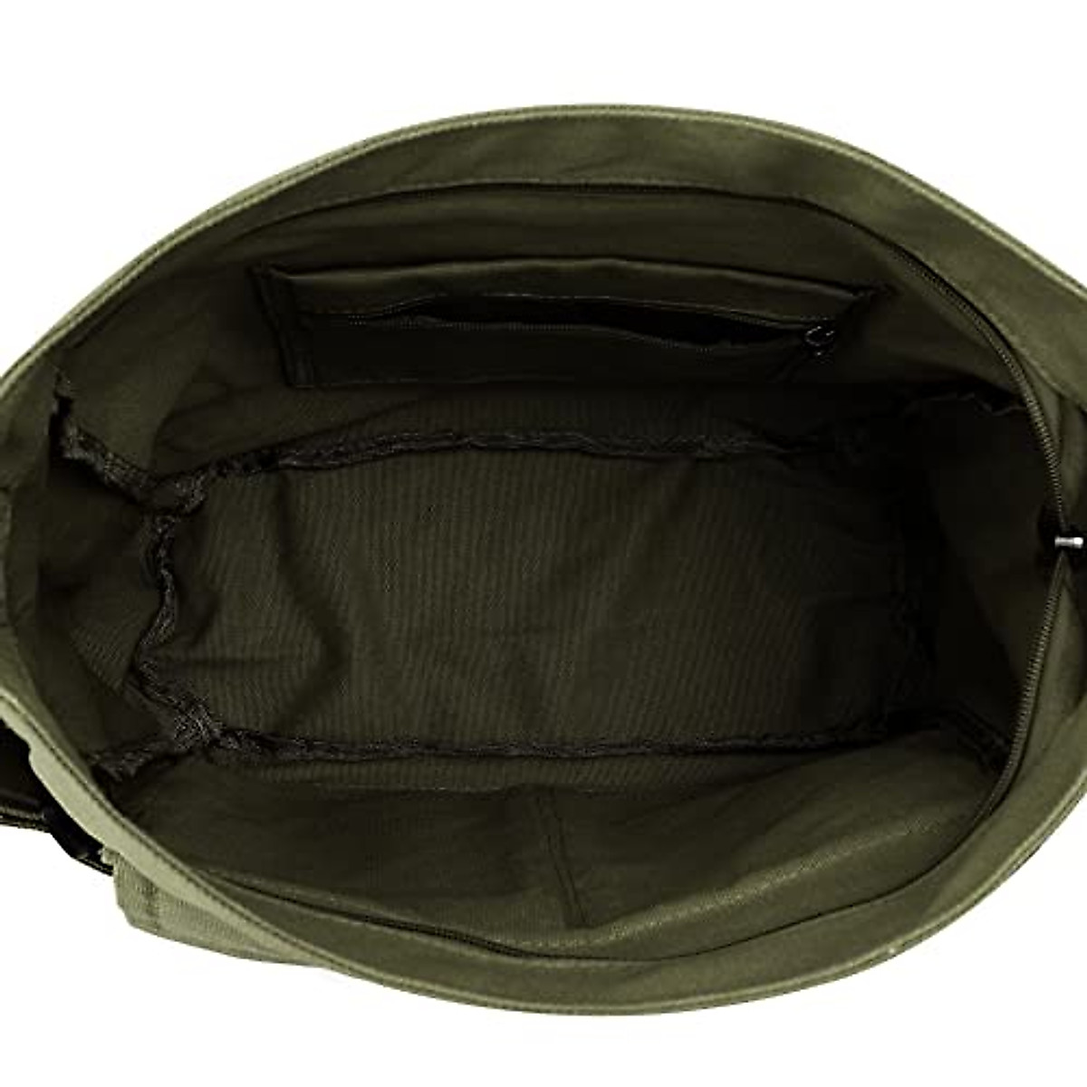 Canvas Tote Bag Hobo Crossbody Handbag Big Capacity Messenger Bag with Multiple Pockets Casual Shoulder Bag for Women Men (A-Army Green)