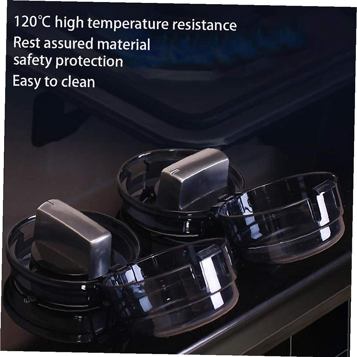 LHDD Gas Safety Covers Stove Oven Knob Protector Cover Child Safety Protector for Cooker Knob Kitchen Guard 4PCS Home Tools Gadgets, Standard