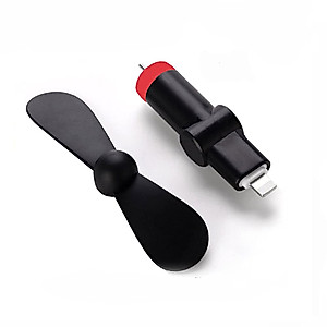 Mini Phone Fan, Wuedozue 180 Rotating Portable Cool Cooler Mobile Phone Fan Compatible with iPhone 14/14Pro Max/13/13 Pro Max/12/12 Pro Max/11/11 Pro/11 Pro Max/X/Xs/Xr/iPad and More (black)