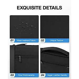 Laptop Sleeve Bag, BAGSMART Laptop Case Compatible with MacBook Air/Pro Retina,13-13.3 inch Notebook Compatible with MacBook Pro 14 inch 2021 2022 M1 Pro/Max, Computer Bag with Pocket, Handle, Black