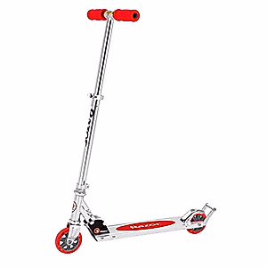 Swagtron K5 3-Wheel Kids Scooter with Light-Up Wheels | Quick Assembly | ASTM-Certified | Height-Adjustable for Boys or Girls Ages 3+ (Pink) & Razor AW Kick Scooter - Red - FFP