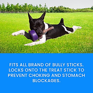 Bully Grip Bully Stick Holder for Dogs, Bully Lok Dog Safety Device, Prevents Choking Small, Medium, Large Dogs, Yak Cheese, Collagen, Dental Chew, Rawhide, Bone, Antler, Treats, Toy Safety Device