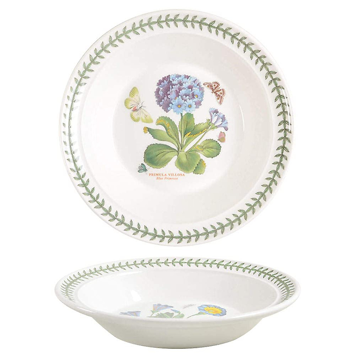 Portmeirion Botanic Garden Soup Bowl | Set of 6 Bowls with Assorted Motifs | 8.5 Inch | Made from Fine Earthenware | Microwave and Dishwasher Safe | Made in England