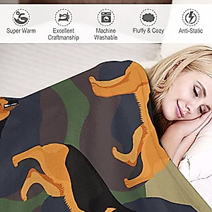 German Shepherd Throw Blanket for Couch Bed Flannel Lap Blanket Lightweight Cozy Plush Blanket for All Seasons 50"x70"