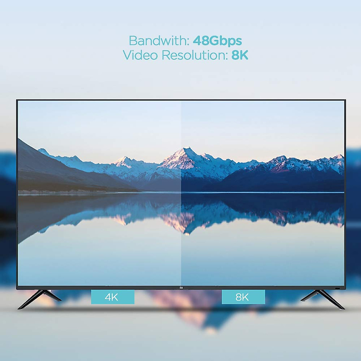 8K HDMI Cable 10ft KEYMOX HDMI 2.1 Cable, 48Gbps Ultra HD High Speed, Support 4K@120Hz & 8K@60Hz, Dynamic HDR,eARC/Ethernet, Compatible with Apple TV,Nintendo Switch,Roku,Xbox Series X/S,PS5,Blu-ray