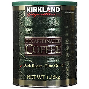 Kirkland Signature 100% Colombian Dark Roast Decaffeinated Ground Coffee - 1.36kg