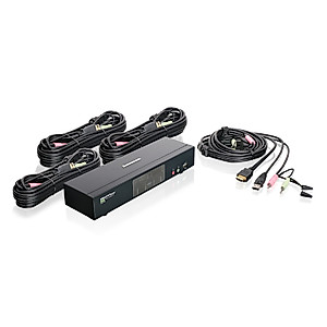 IOGEAR 4-Port HDMI Multimedia KVM Switch with Audio, USB 2.0 Hub and HDMI KVM w/Full Set of Cables, (GCS1794 TAA Compliant)