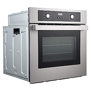 COSMO C51EIX 24 in. Lumin Collection 2.5 cu. ft. Electric Wall Oven, 8 Functions & Turbo True European Convection in Stainless Steel