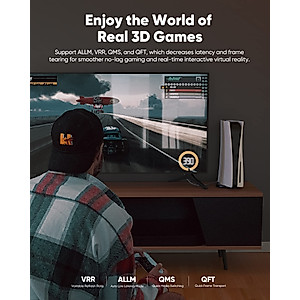 Highwings 8K HDMI Cable Long 2.1 30FT/9M, 48Gbps High Speed HDMI 4K120 144Hz Dynamic HDR 10 eARC HDCP 2.2&2.3 Compatible for PS5, Blu-ray Player and Monitor