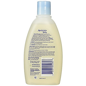 AVEENO Baby Wash & Shampoo, Lightly Scented 12 oz (2 Pack)