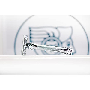 Merkur Heavy Duty Long Barber Pole Safety Razor, Chrome