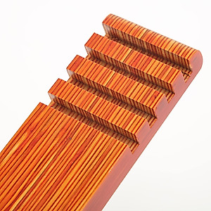 Miwayer Bamboo 4 Gears Adjustable Upscale Guitar Foot Rest Non-Slip Foot Stool Foldable Footrest from 4.5" up to 8"，Accessory for Classical Acoustic Guitar Part