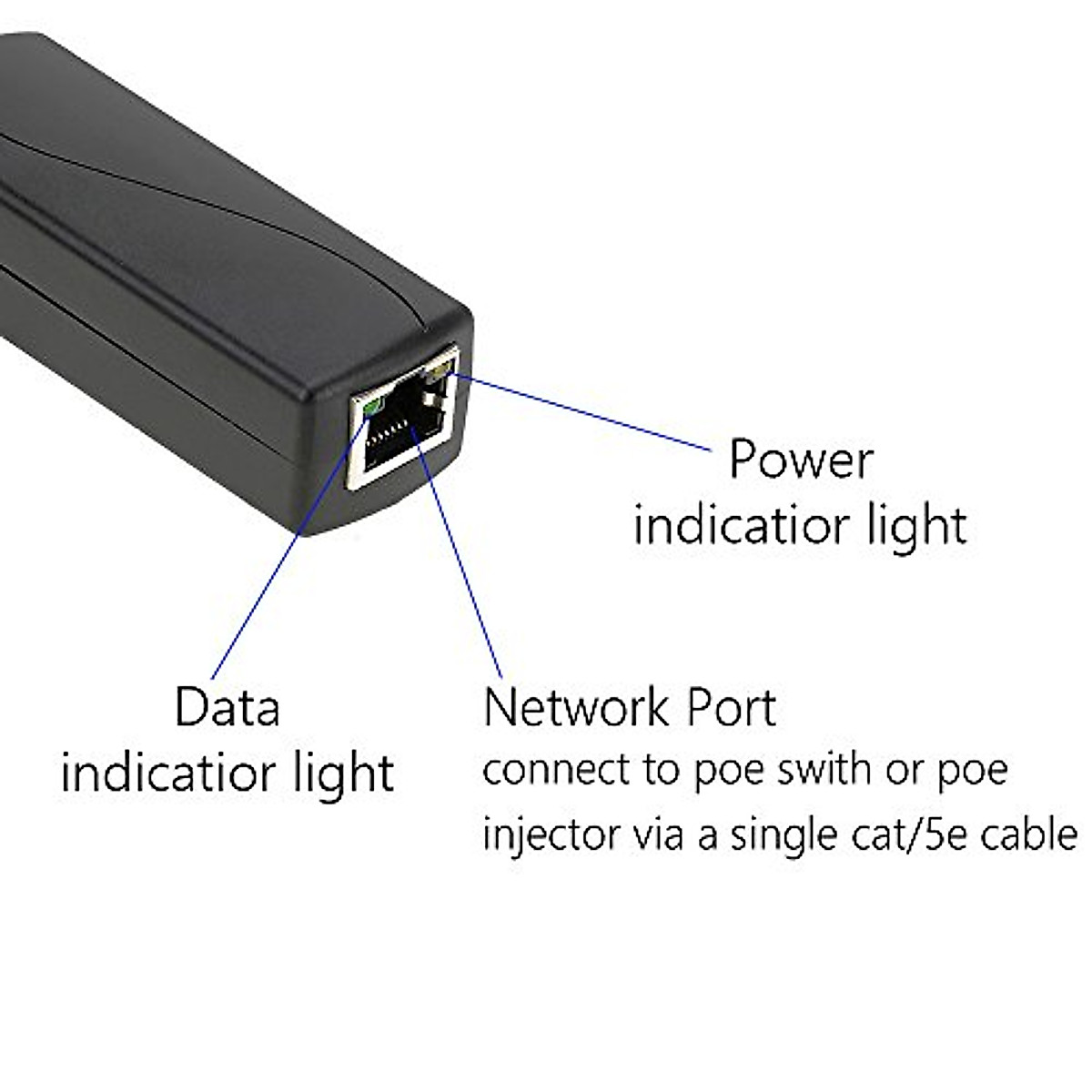 ANVISION 2-Pack Active 48V to 12V PoE Splitter Adapter, IEEE 802.3af Compliant 10/100Mbps, DC 12V Output, for IP Camera AP Voip Phone and More