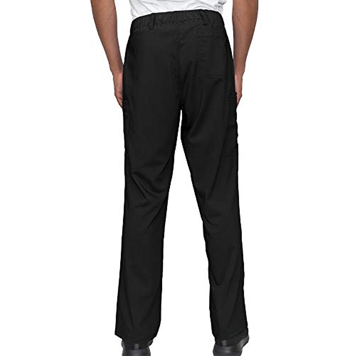Healing Hands 6 Pocket Mens Scrubs Pant Blue Label 9124 Dylan Drawstring Waist Scrub Pant for Men Black S