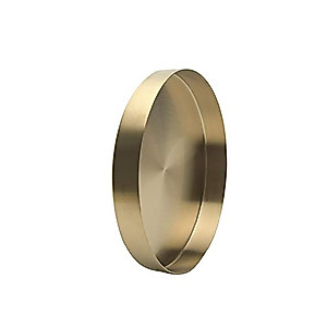 Gold Round Storage Trays, Stainless Steel Metal Presentation Plates, Decorative Storage Organizer Serving Tray for Jewelry/Cosmetic/Kitchen Tableware, Simple Round Storage Dish