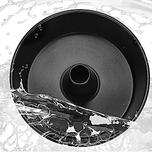LIANYU 10 Inch Angel Food Cake Pan, Black Nonstick Tube Pan for Baking Pound Cake, Deep Chiffon Mold with Stainless Steel Core, Easy to Release, Leak Proof