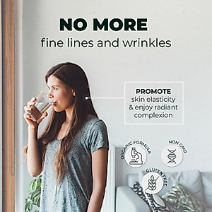 Marine Collagen and Hyaluronic Acid Supplements, Aloe Vera Leaf Gel and Vitamin E Collagen Peptides Pills–Collagen Supplements With Hyaluronic Acid for Hair Skin Nails-90 Collagen Caps