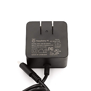 Raspberry Pi 15W USB-C Power Supply US - Black
