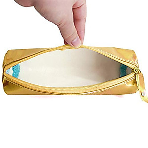 Mily Hologram Pencil Case Wrap Comestic Bag (Gold)