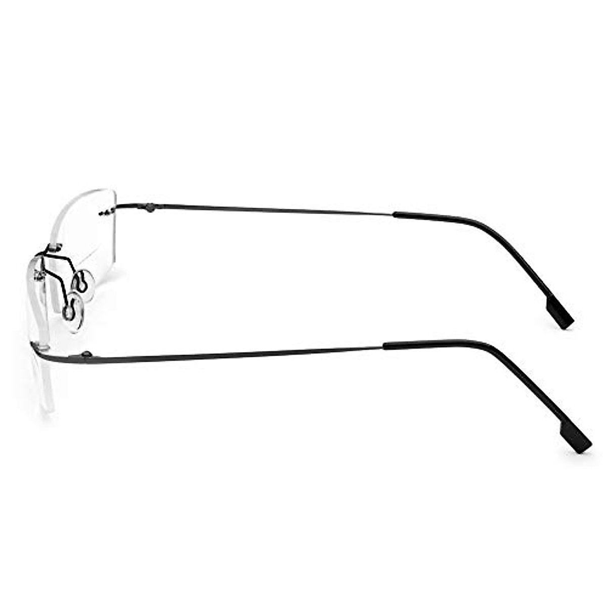 Rimless Frame Bifocal Reading Glasses Flexible Titanium Alloy +3.00 Lightweight Readers Bifocal Glasses