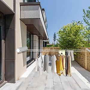 Estink Retractable Clothesline Kit, Plastic Modern Telescopic Retractable Clothesline Clothes Drying Rope Hanger for Indoor Outdoor Home Bathroom Laundry Drying Balcony Supplies (Five