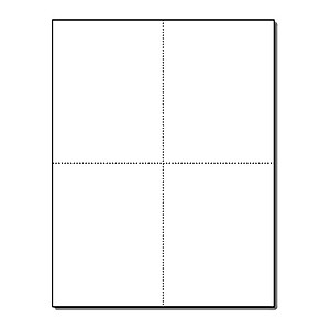 Heavyweight Blank Postcard Paper for Printing - 100 Sheets / 400 Postcards - White - Perforated 4 per Sheet - Thick 80lb Cover Cardstock - Inkjet/Laser Printable