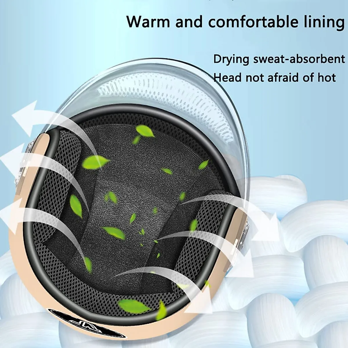 Simplicity Open Face Motorbike Vespa Helmet DOT Approved - 3/4 Half Motorcycle Helmets for Adult Women and Men with Visor Goggles for Pilot Scooter Chopper Cruiser Helmet