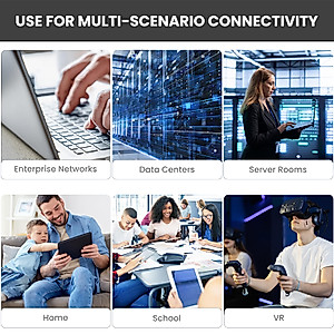 Ultra Clarity Cables Cat 6 Ethernet Cable 6 FT (10 Pack), Cat6 Patch Cable, High Speed 10Gbps 500Mhz Ethernet Cable Network Cord, RJ45 LAN Internet Cable for Computer Modem Router PS4/5 Xbox -Black