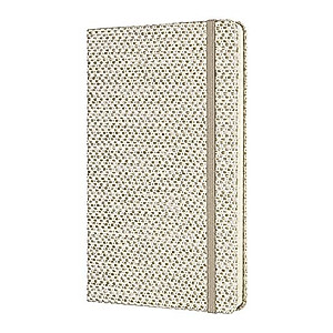 Moleskine Limited Collection Blend Textile Notebook, Hard Cover, Large (5" x 8.25") Ruled/Lined, Beige, 240 Pages (8053853600103)