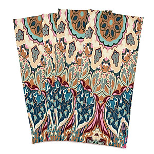 Kigai Kitchen Towels Set of 6, Mandala Pattern Highly Absorbent Dish Towels Reusable Cleaning Cloths Washable Tea Towels Hand Towel 28 x 18 Inch