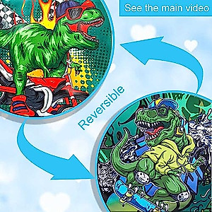 UFNDC 3PCS Dinosaur Backpack, 3D Boys Bookbag with Lunch Box, Kids Water Resistant School Bag for Elementary Toddler