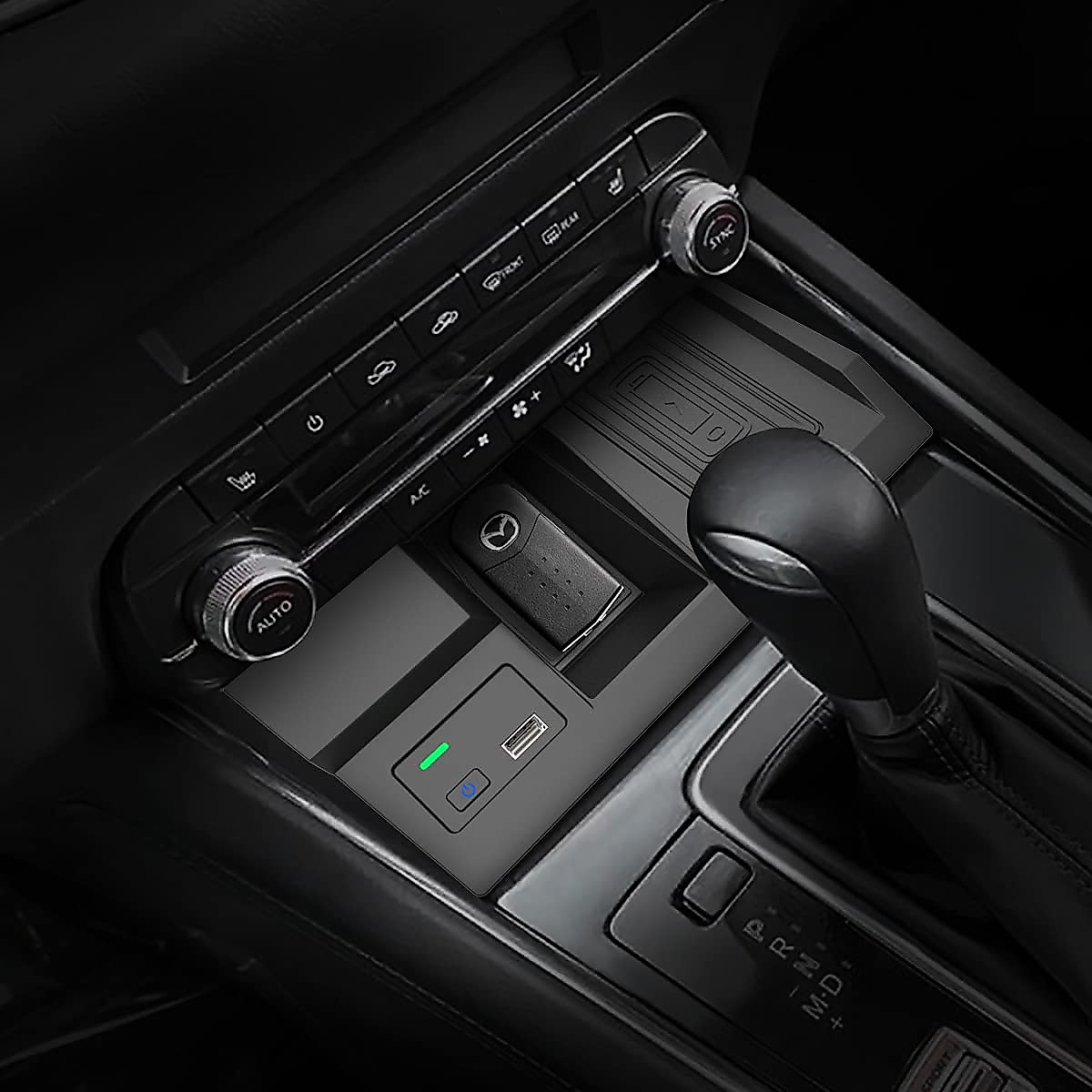 CarQiWireless Wireless Car Charger for Mazda CX5 2017-2024 2023 Accessories, Wireless Phone Charging Pad for CX-5 2018 2019 2020 2021 2022