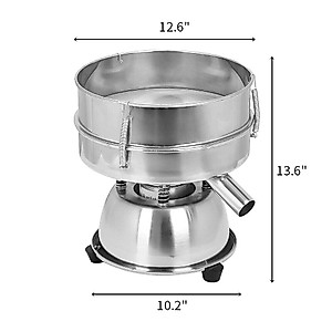 110V Stainless Steel 300mm/40 Mesh Electric Vibrating Sieve Machine Sifters for Powder Particles
