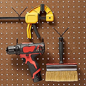 Juvale Pegboard Drill Holder Tool Organizer and L Hooks (52 Piece Set)