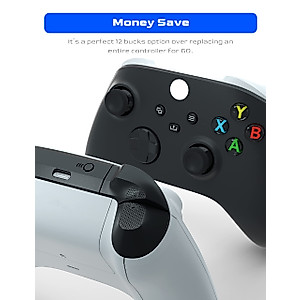 Benseager Replacement Bumper for Xbox Series X Controller, LB RB Bumper Button Replacement Parts for Xbox Series X/S Controller (Black&White)