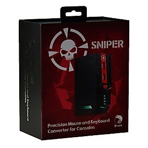 Brook Gam3Gear ZPP004T Sniper Controller Converter Precision FPS Keyboard and Mouse Converter Adapter Hub for PS4 PS3 Xbox One Xbox 360 with Gam3Gear Keychain