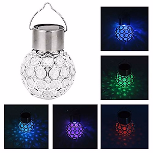 Waterproof LED Solar Hanging Light, Lawn Courtyard Ball Lights, Hanging Solar Lantern Decor for Garden Home Yard Patio Lawn Holiday Party Wedding