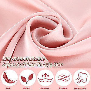 5 Pcs 27.6 Inch Bohemian Head Scarf Women Satin Hair Scarf Large Square Hair Bandana Pirate Accessories for Women(Fresh Colors,Simple Style)