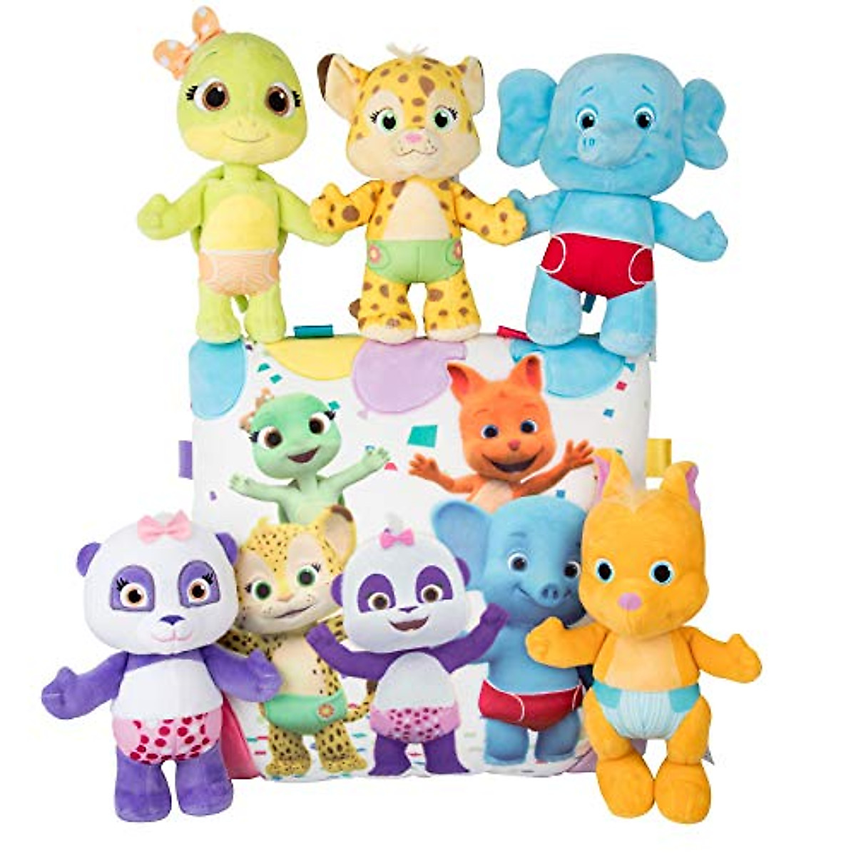 Word Party Pillow - Small Square Pillow Featuring Characters from The Hit Netflix Show - Cuddle Up with This Brightly Colored Pillow - Perfect for Toddlers and Preschoolers