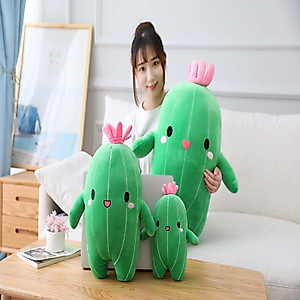 SZFJWJ Cactus Plush Stuffed Animal Cute Cartoon Cactus Pillow Soft Cactus plushie Dolls Toy Lovely Gift for KidsGiving for Birthday (Small(9.8 Inches))
