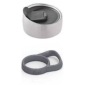 S’well Stainless Steel Commuter Lid - Accessibility On The Go - Convenient Pop Top Cap Allows for SpandS'well Travel Mug Handle - Grey - Fits 12oz, 16oz and 20oz Bottles