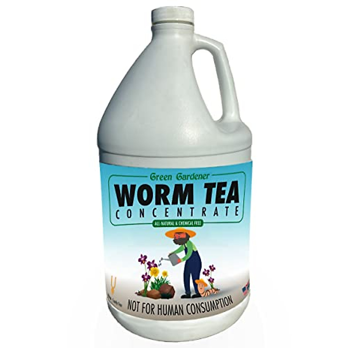 Worm Tea All-Purpose Natural Liquid Probiotic - 1 Gallon Jug of Concentrate Makes 40 Gallons Probiotic Plant Food