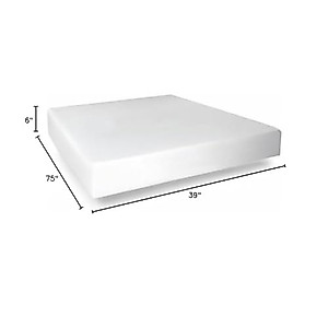 Essentia Grateful Bed Jr - Natural Memory Foam Mattress Organic, Hypo-Allergenic, 6 inch, mid Contour - Twin Size