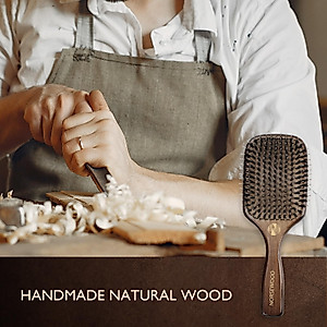 Premier 100% Boar Bristle NORSEWOOD Hair Brush Set. for Long Short Thick Thin Curly Straight Wavy Dry Hair for Men Women Kids, hair detangler